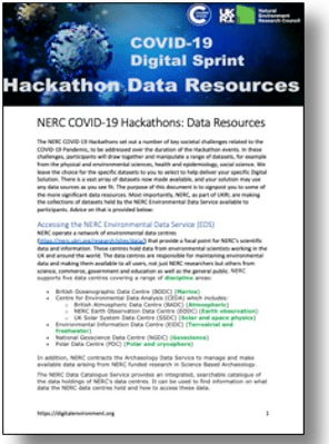 Datasheet resources thumbnail – NERC Constructing a Digital Environment