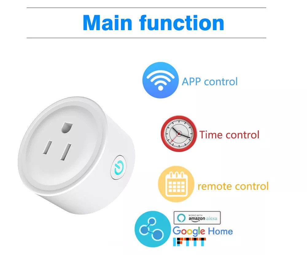 Smart Wifi Plug Outlet, 16A With Energy Monitoring