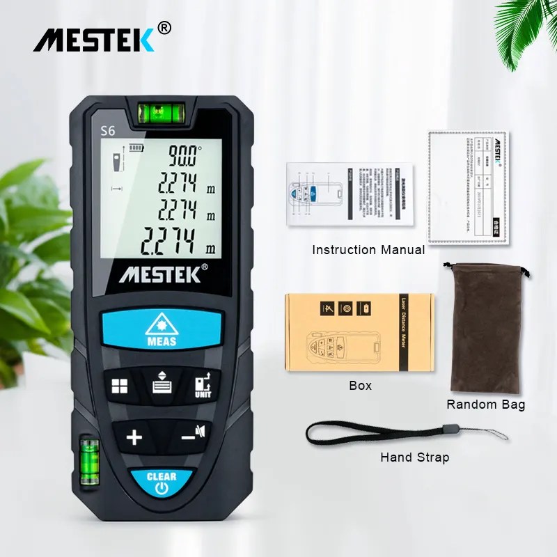 Digital Measuring Tape : S6 Laser Distance Meter Tape Measure