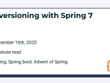 Api Versioning With Spring 7 Dimitri S Tutorials