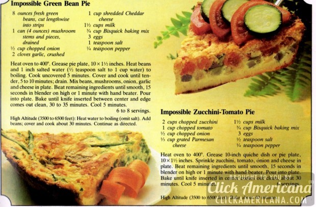 Impossible Green Bean Pie (My 300th Post!)