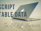Script Table Data In Sql Server Management Studio