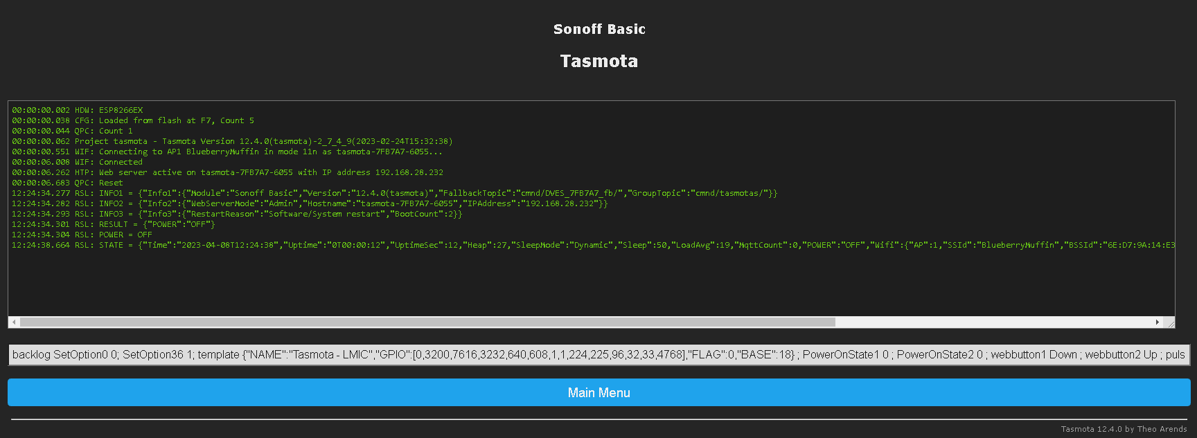 LMIC-Tasmota-Integration-WebUI-Console-Simple-Setup – DitroniX.net Electronic Innovation IoT Designs