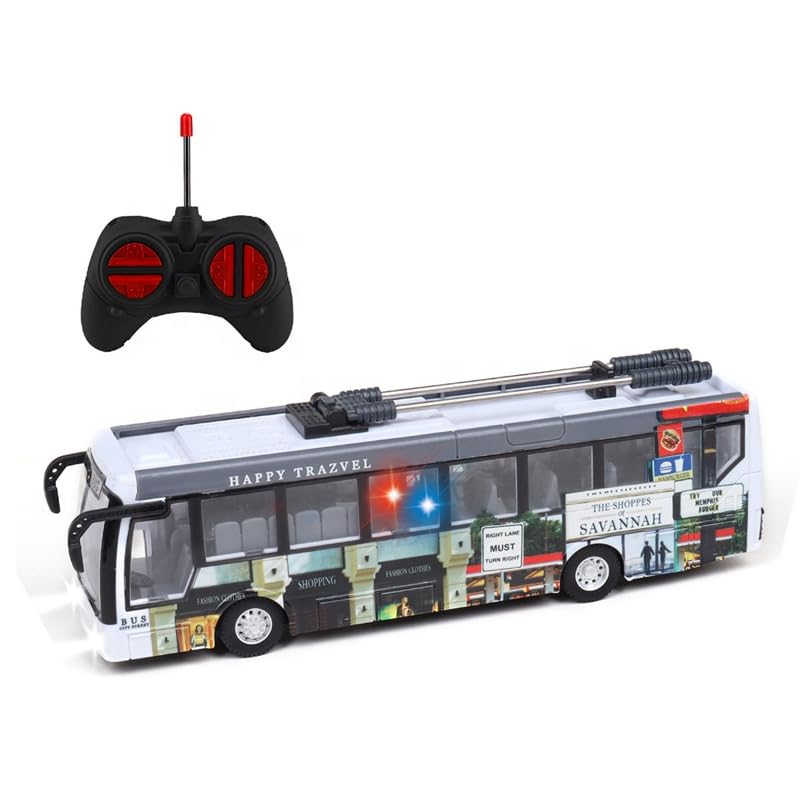 Remote Control City Bus Toy With Led Lights Dk Toyz