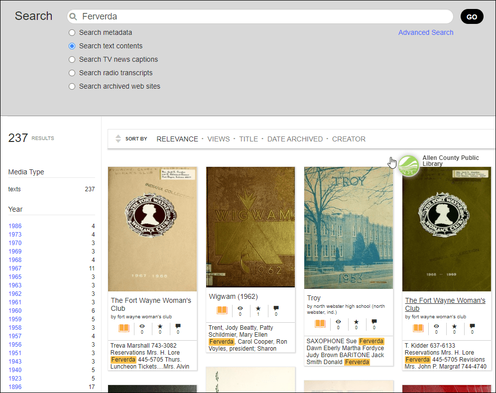 Internet Archive Genealogy Collection – Who’s There? | DNAeXplained ...