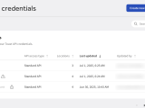 Standard Api Access Credentials Developer Guide