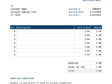 Free Google Docs Invoice Template Docelf