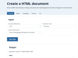 Tool Create A Html Document Anysolve