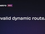 Invalid Dynamic Route Docs