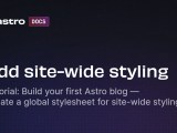 Build A Blog Tutorial Add Site Wide Styling Docs