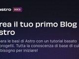 Crea Il Tuo Primo Blog Astro Docs
