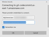 Set Up Connections From Development Tools Using Git Credentials Aws