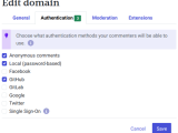Login Via Github Comentario Documentation