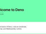 Welcome To Deno