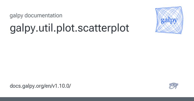 Galpy Util Plot Scatterplot Galpy V1 10 0 Documentation - Best Sunset Designs in HD