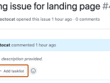 Creating A Tasklist Github Docs