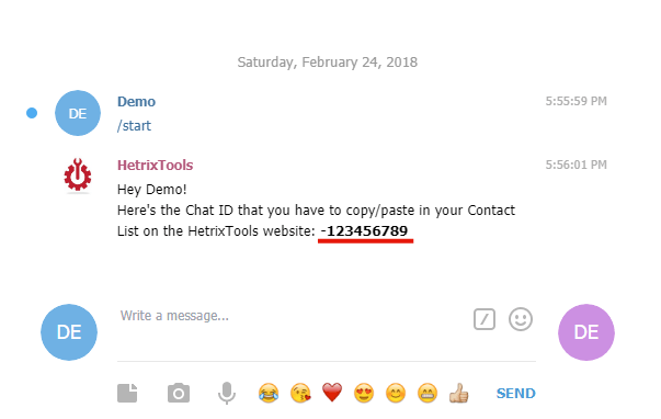 Telegram Integration – HetrixTools