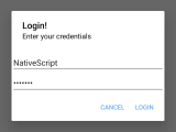 Dialogs Nativescript