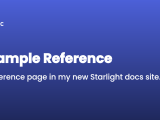 Example Reference Documentation