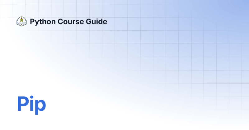 Pip Python Course Guide - Premium Nature Background Gallery - Mobile