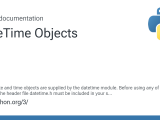 Datetime Objects Python 3 13 7 Documentation