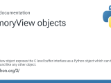 Memoryview Objects Python 3 13 7 Documentation