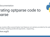 Migrating Optparse Code To Argparse Python 3 13 7 Documentation