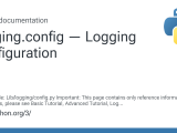 Logging Config Logging Configuration Python 3 13 7 Documentation