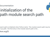 The Initialization Of The Sys Path Module Search Path Python 3 13 7