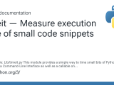Timeit Measure Execution Time Of Small Code Snippets Python 3 13 7