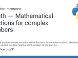 Cmath Mathematical Functions For Complex Numbers Python 3 14 3