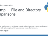 Filecmp File And Directory Comparisons Python 3 14 3 Documentation