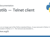 Telnetlib Telnet Client Python 3 14 3 Documentation