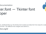 Tkinter Font Tkinter Font Wrapper Python 3 14 3 Documentation