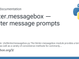 Tkinter Messagebox Tkinter Message Prompts Python 3 14 3 Documentation