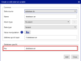 Database Variables Quickhmi Documentation
