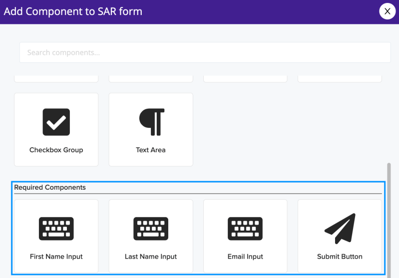 Required subject access request (SAR) form components – Sourcepoint