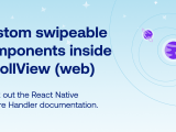 Custom Swipeable Components Inside Scrollview Web React Native