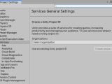 Unity Manual Setting Up Your Project For Unity Services
