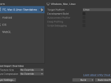 Unity Manual Build Settings