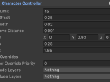 Unity Manual Character Controller Component Reference