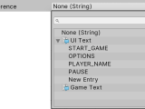 String Table Entries Can Be Selected Through The Inspector
