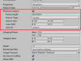 Using Physical Cameras Unity Manual