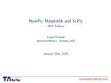Numpy Matplotlib And Scipy Hpc Python Docslib