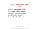Data Link Layer Design Issues Error Detection And Correction
