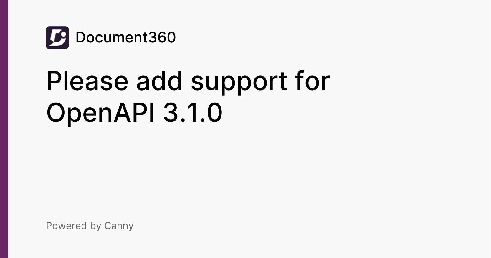 Please Add Support For Openapi 3 1 0 Voters Document360