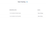 Data Tracking Screen