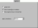 Options Tab Customize Dialog Box Microsoft Visual Basic User