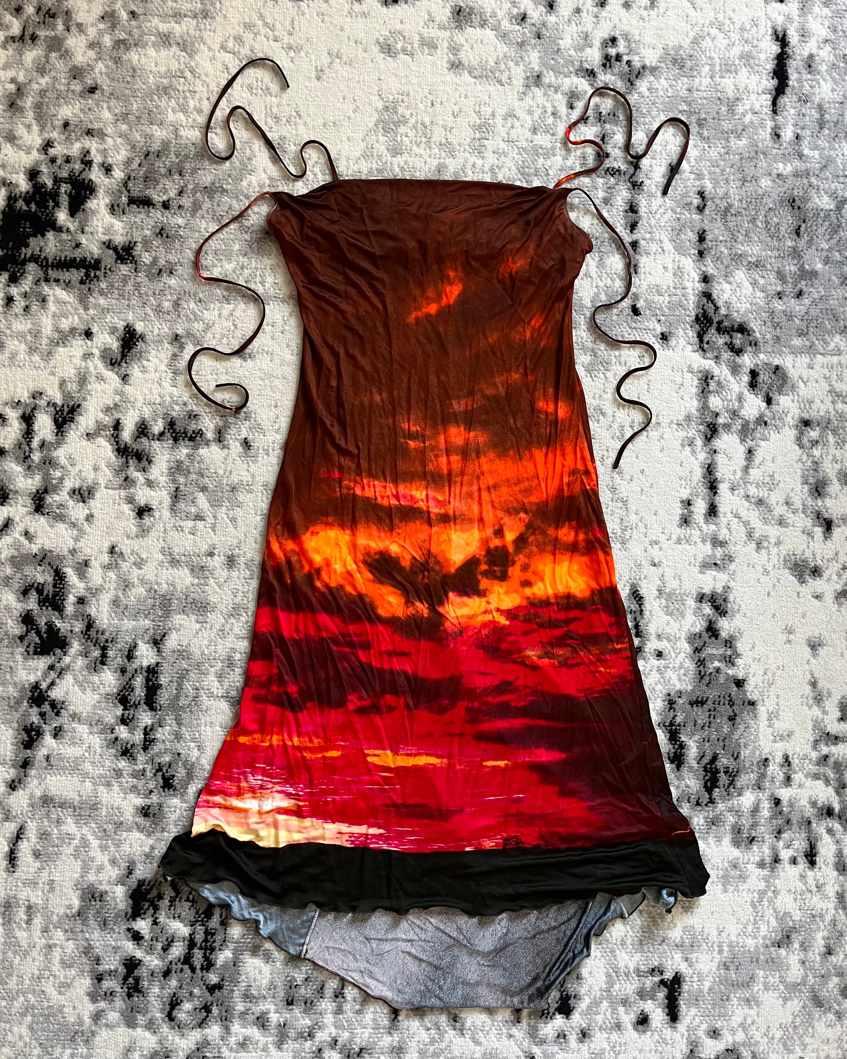 Ss02 Roberto Cavalli Sunset Dress M Dolce Vita Hub