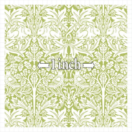 William Morris – Brer Rabbit #3 – Dolls House Wallpapers